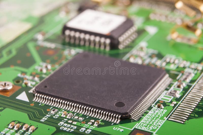 Micro Chip Macro stock photo. Image of digital, board - 35669792