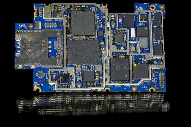 Micro Chips on a Circuit Board for a Computer Stock Image - Image of ...
