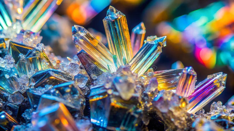 Micro Close Up View of Sodium Chloride Crystal. Generative AI Stock ...