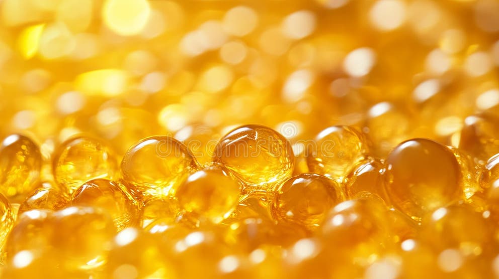 Micro-closeup of Oil Beads in Gel, Studio Light . Stock Illustration ...