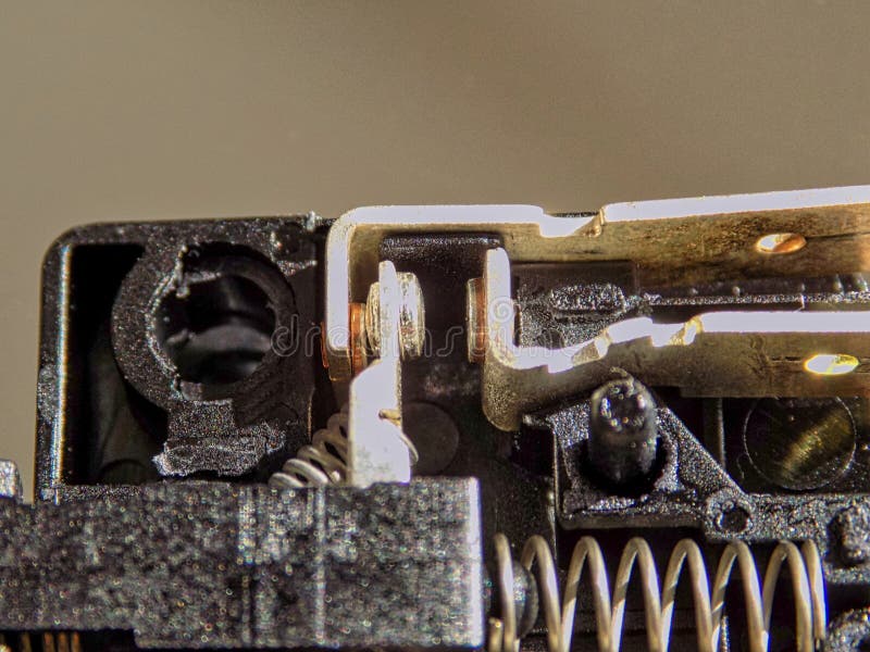 Micro Contact - Micro Switch Details from Inside Stock Image - Image of ...