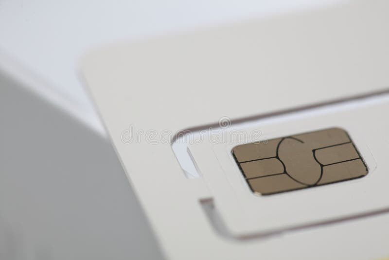 Micro Di Formato Di Carta SIM E Telefono Standard Nano Fotografia Stock ...