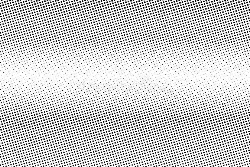 Micro Dotted Halftone with Horizontal Gradient. Black and White Vector ...