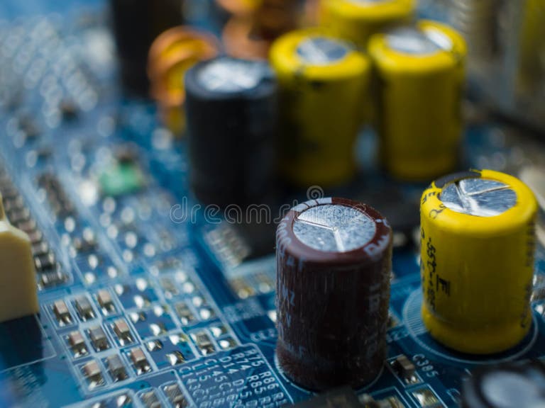 Micro Electronics Components. Semiconductor Elements and Micro Schemes ...