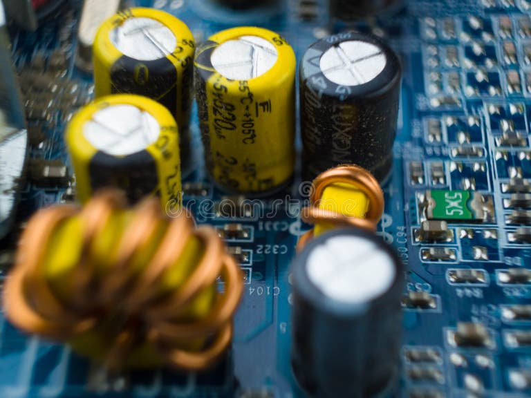 Micro Electronics Components. Semiconductor Elements and Micro Schemes ...