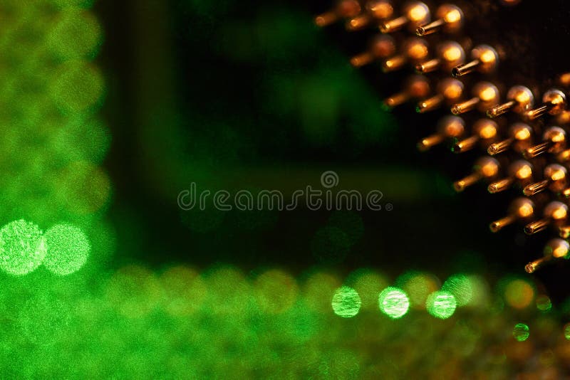 The Micro Elements of Computer Central Processor Unit, CPU Contact Pins ...