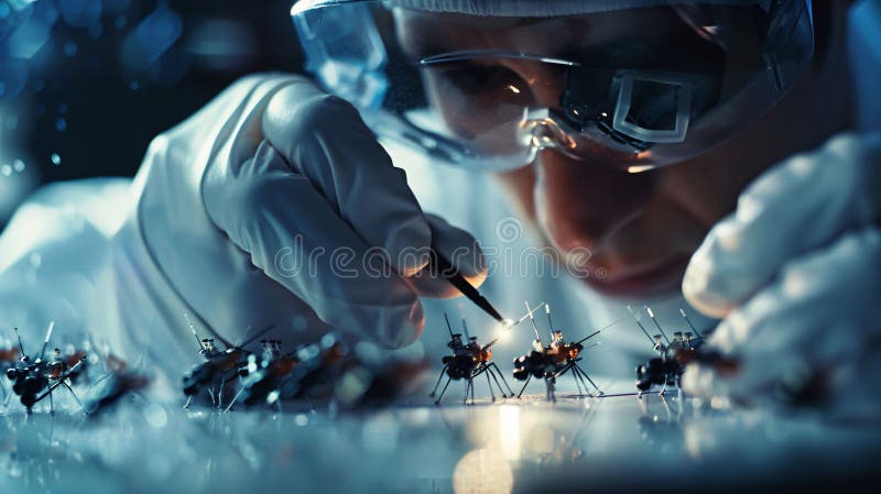 Micro-engineering in Robotics Lab Stock Photo - Image of scale ...