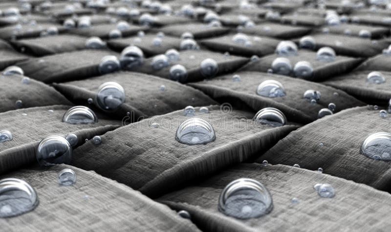 Micro Fabric and Water Droplets Stock Illustration - Illustration of ...