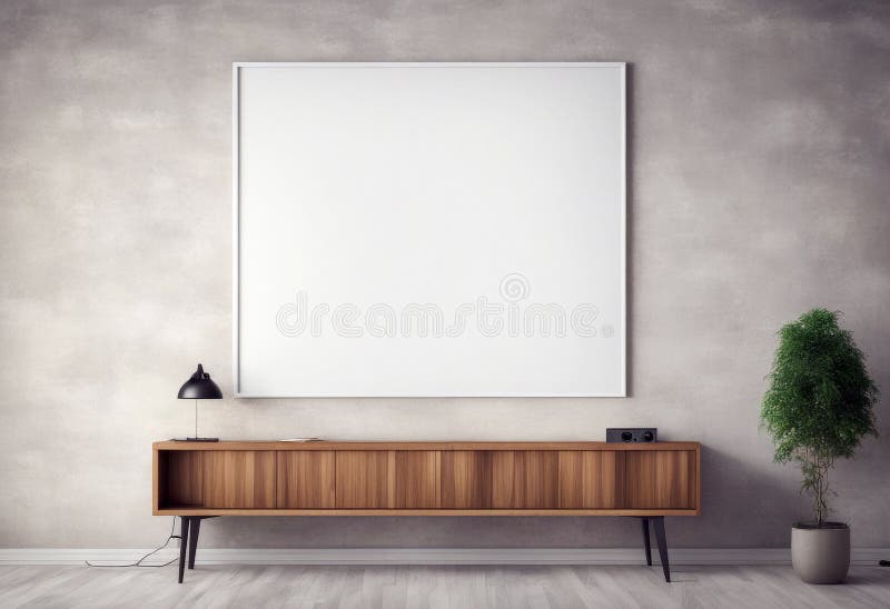 Micro Fi Hanging Mockup Hi System 3d Bureau Wall Square Rendering White ...