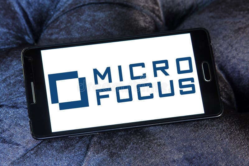 Micro Focus company logo editorial photography. Image of micro - 121279372