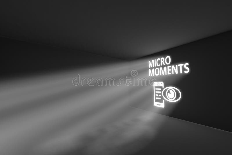 MICRO MOMENTS Rays Volume Light Concept 3d Stock Illustration ...