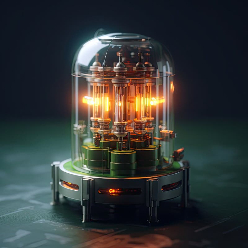 The Nuclear Reactor of the Future Stock Illustration - Illustration of ...