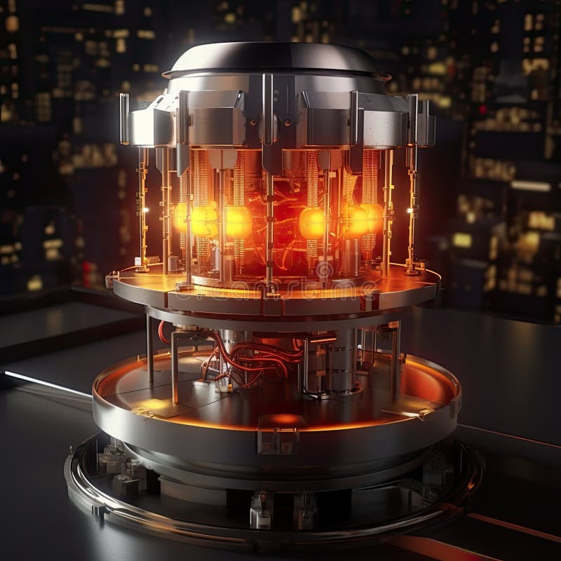 Micro Nuclear Reactor stock illustration. Illustration of electricity ...