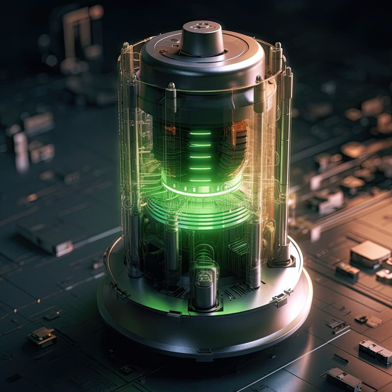 Micro Nuclear Reactor stock illustration. Illustration of electricity ...