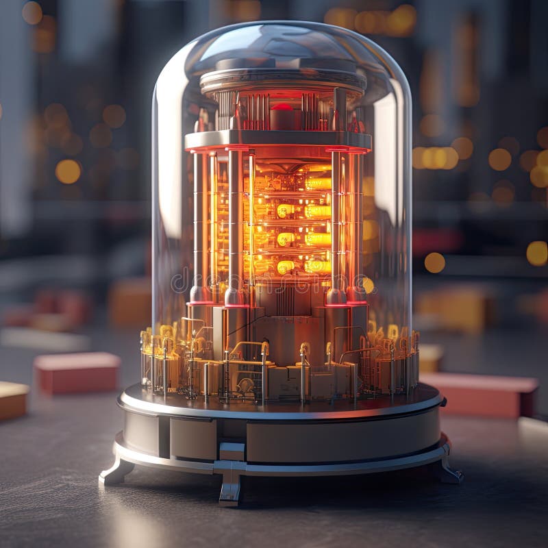 Micro Nuclear Reactor stock illustration. Illustration of radioactive ...