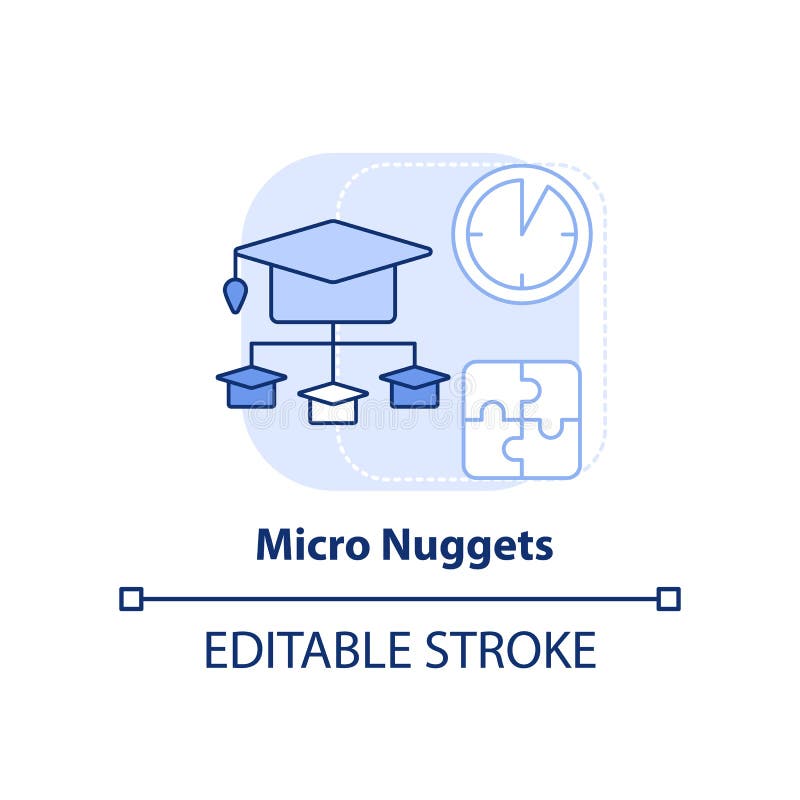 Micro Nuggets Light Blue Concept Icon Stock Vector - Illustration of ...
