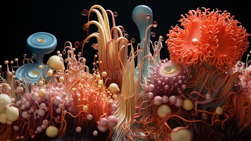 Micro-organism Under Microscope Bacteria, Plankton or Viruses ...