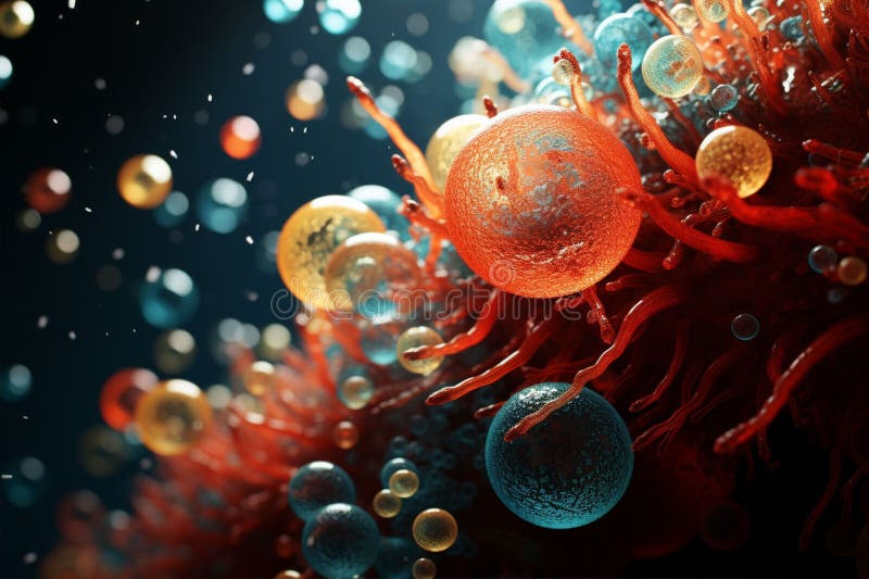 Micro-organism Under Microscope Bacteria, Plankton or Viruses ...