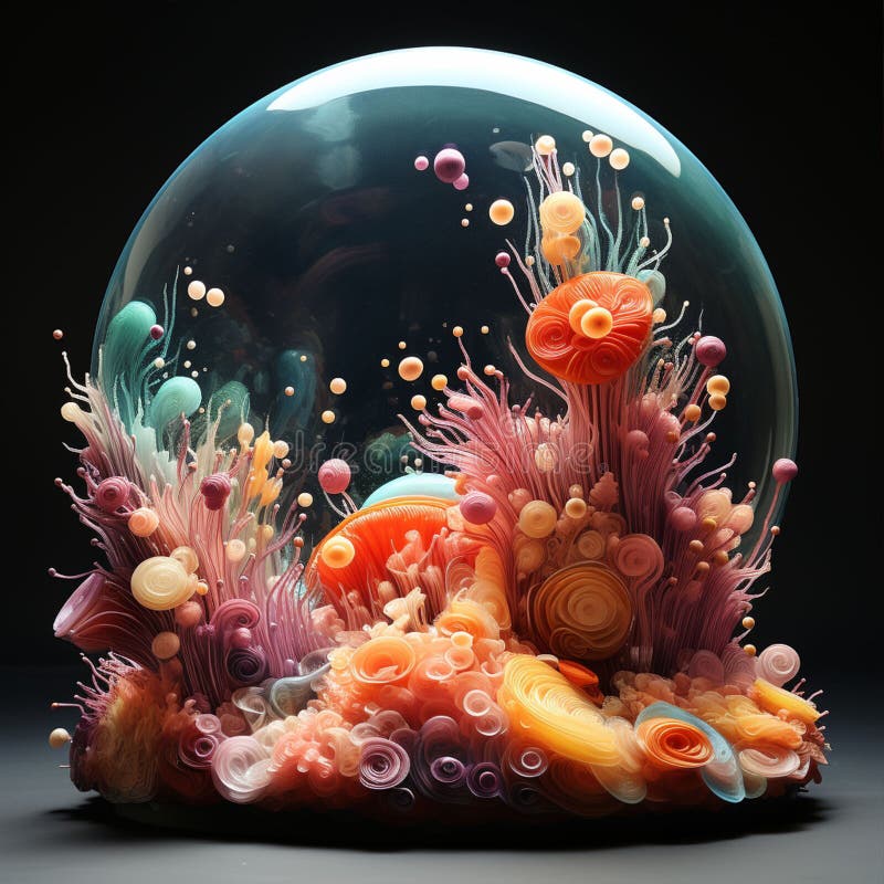 Micro-organism Under Microscope Bacteria, Plankton or Viruses ...