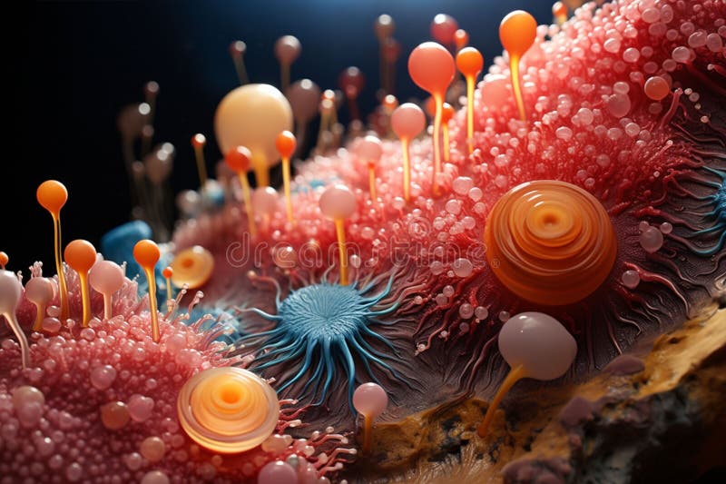 Micro-organism Under Microscope Bacteria, Plankton or Viruses ...