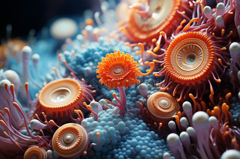 Micro-organism Under Microscope Bacteria, Plankton or Viruses ...