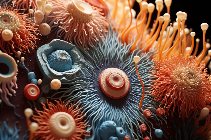 Micro-organism Under Microscope Bacteria, Plankton or Viruses ...