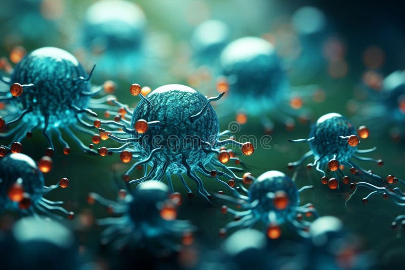 Micro-organism Under Microscope Bacteria, Plankton or Viruses ...