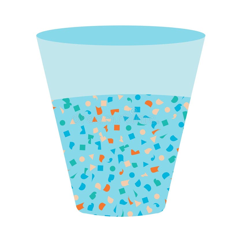 Micro Plastic Pollution Concept. Microplastic in Water. Environmental ...
