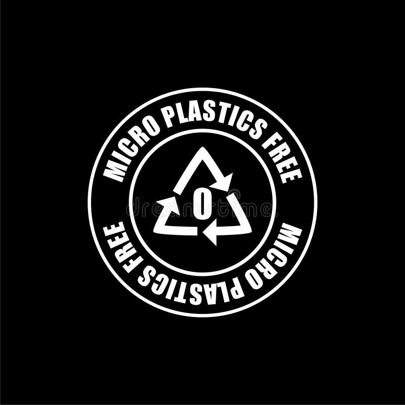 Micro Plastics Free Icon Isolated on Dark Background Stock Vector ...