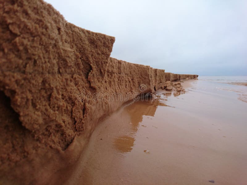 Micro sand cliff stock photo. Image of sand, level, micro - 79895130