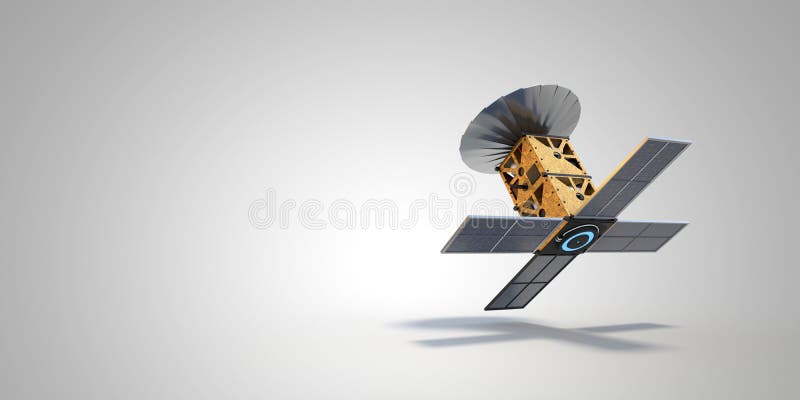 Micro Satellite Called CUBESAT 3D Illustration Stock Illustration ...