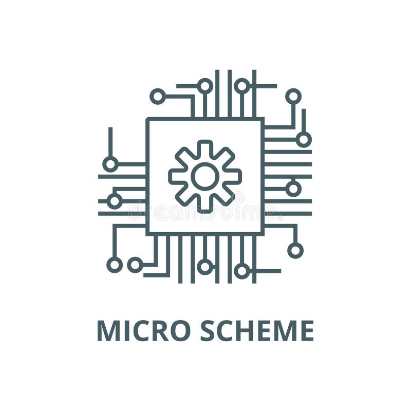 Micro Scheme,ai,artificial Intelligence Vector Line Icon, Linear ...