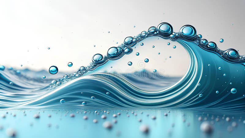 Micro Science Physics Wave Stunning Visual of Wave with Bubbles ...