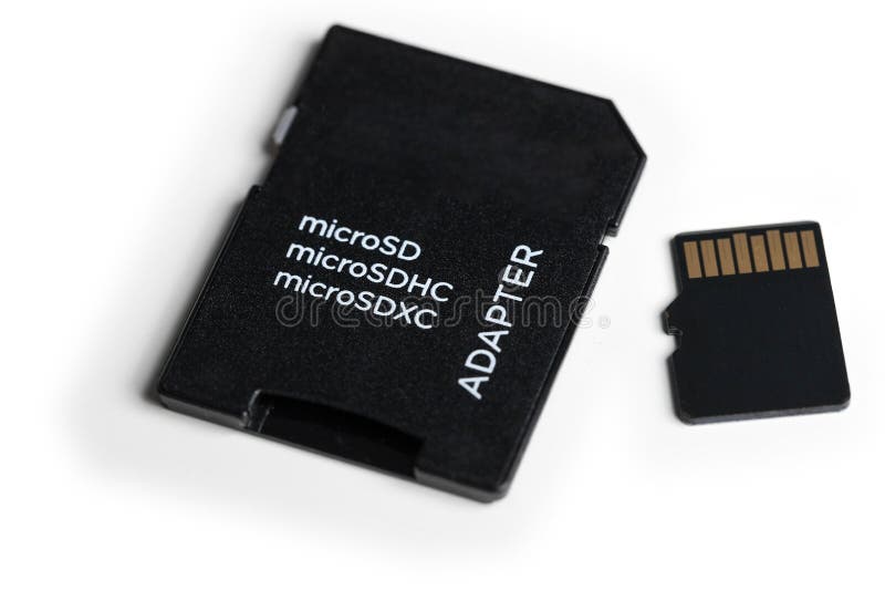 Micro sd card with adapter stock image. Image of micorsdhx - 181929919