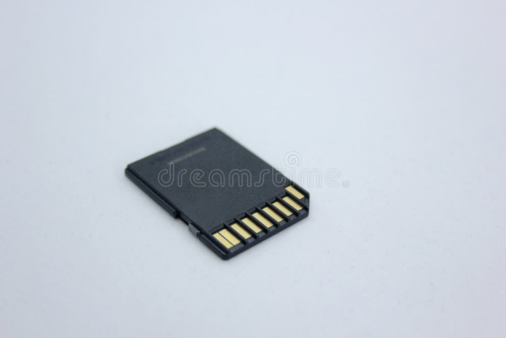 Black Micro SD Card Can Be Used To Store Data and Write Stock Photo ...