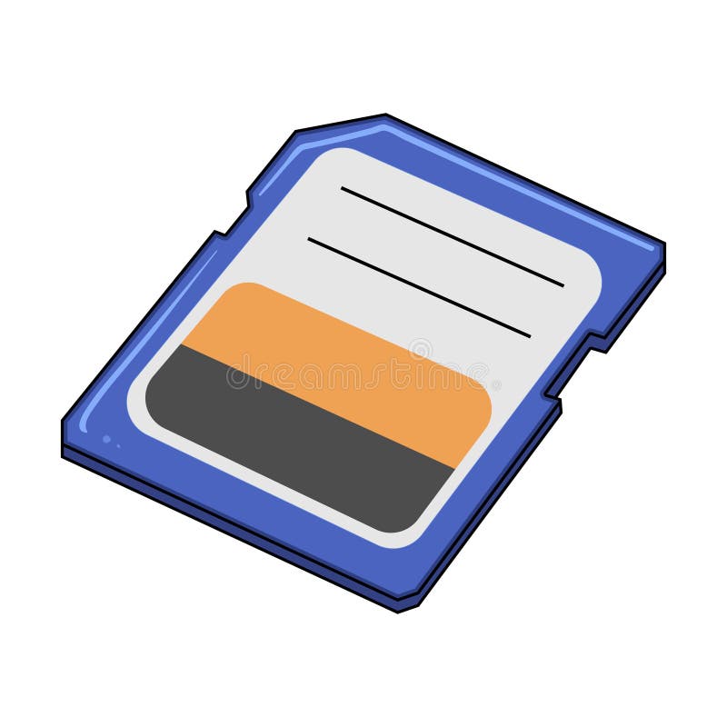 Micro Sd Card Cartoon Vector Illustration Stock Illustration ...