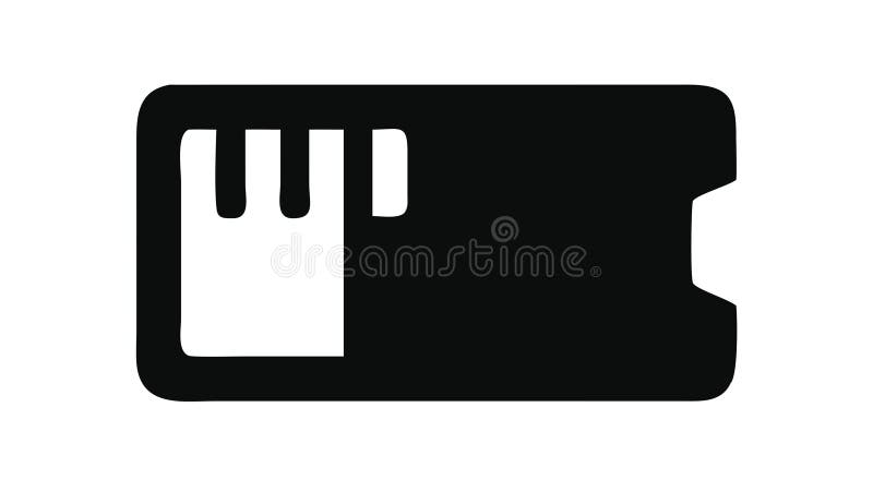 Micro SD Card Digital Storage Vector Outline, Vector Design Generative ...