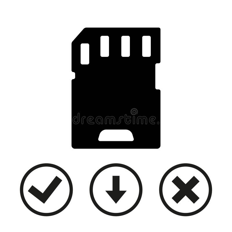 Micro Sd Card Icon Stock Vector Illustration Flat Designv Stock Vector ...