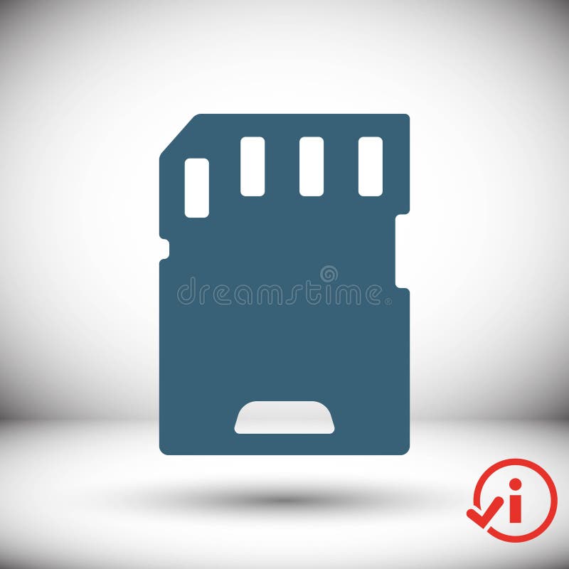 Micro Sd Card Icon Stock Vector Illustration Flat Designv Stock Vector ...