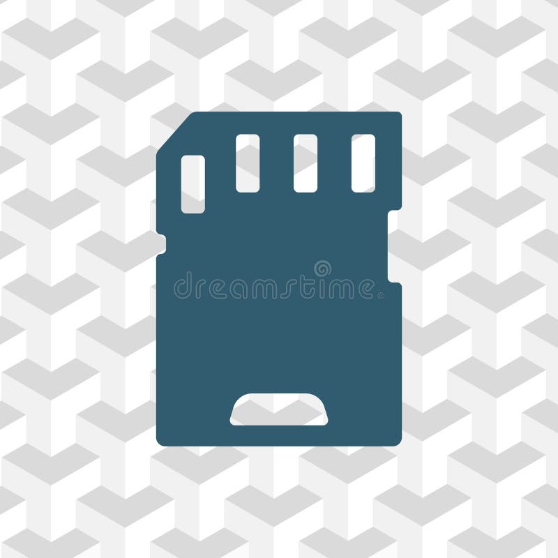 Micro Sd Card Icon Stock Vector Illustration Flat Designv Stock Vector ...