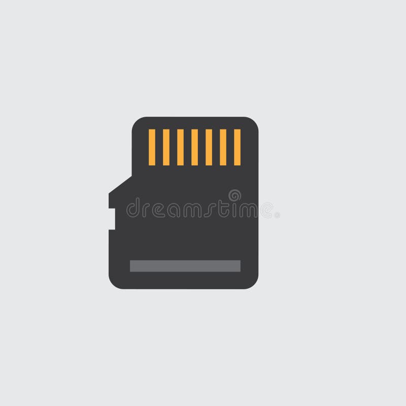 Micro sd card icon stock vector. Illustration of abstract - 87253379