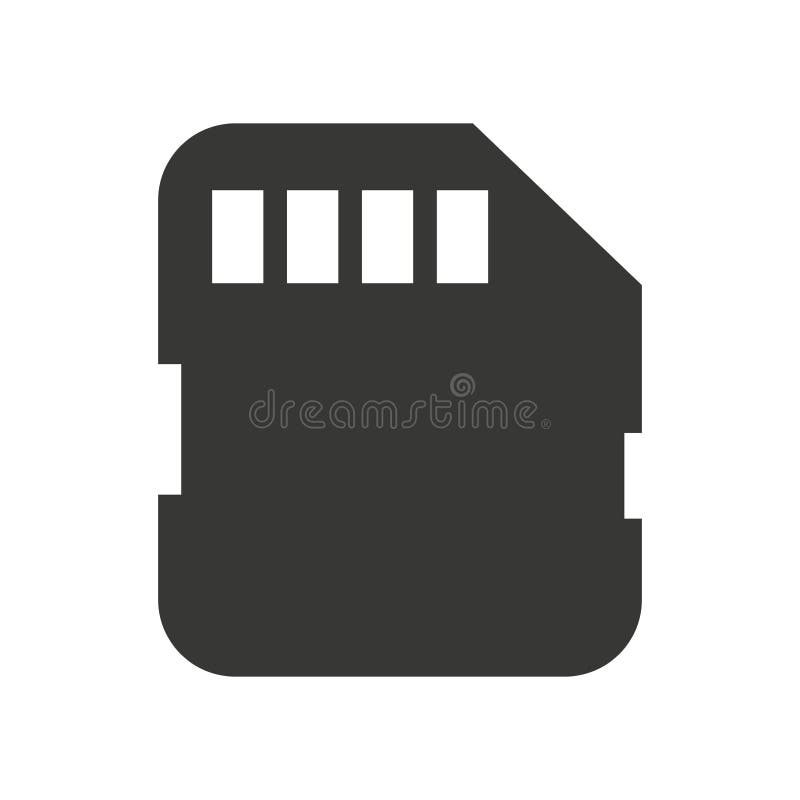 Micro Sd Card Isolated Icon Stock Illustration - Illustration of data ...