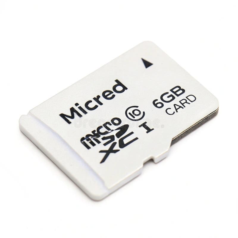 Micro SD Card. Memory Chip on White Background Stock Vector ...