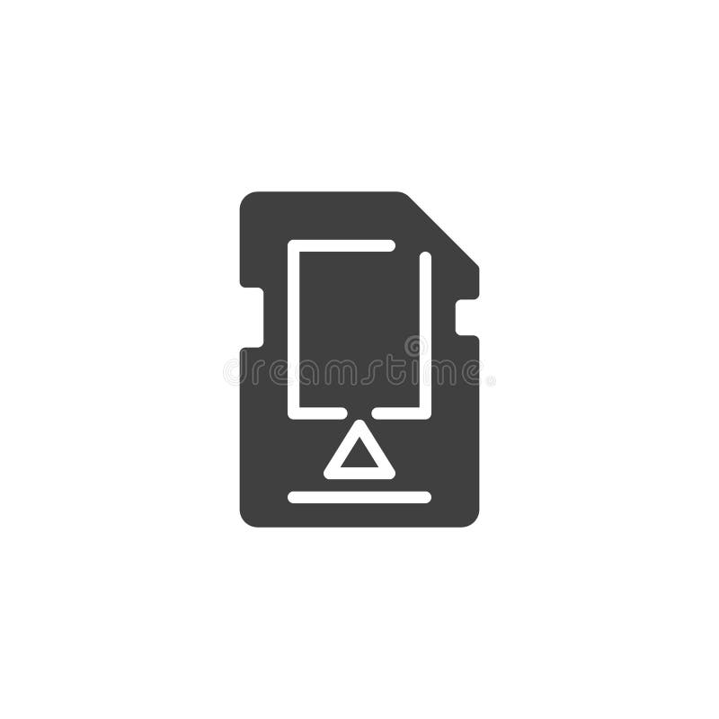 Micro SD card vector icon stock vector. Illustration of icon - 158993097