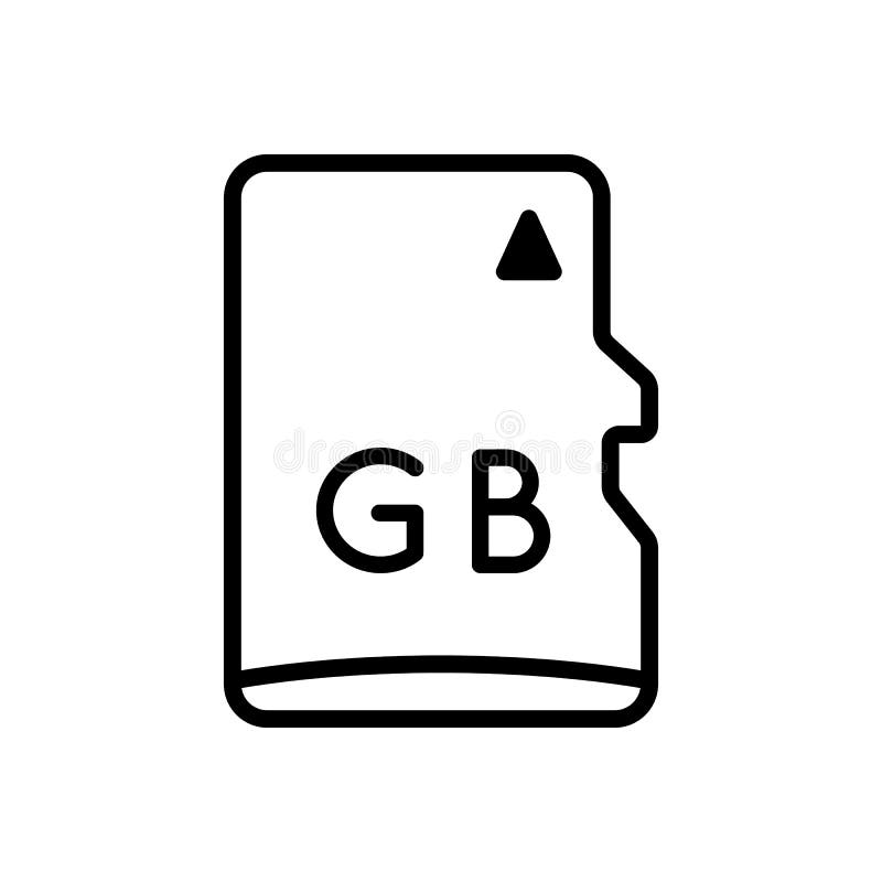 Micro SD Flash Card Icon. a Memory Card for Storing Photos, Videos ...