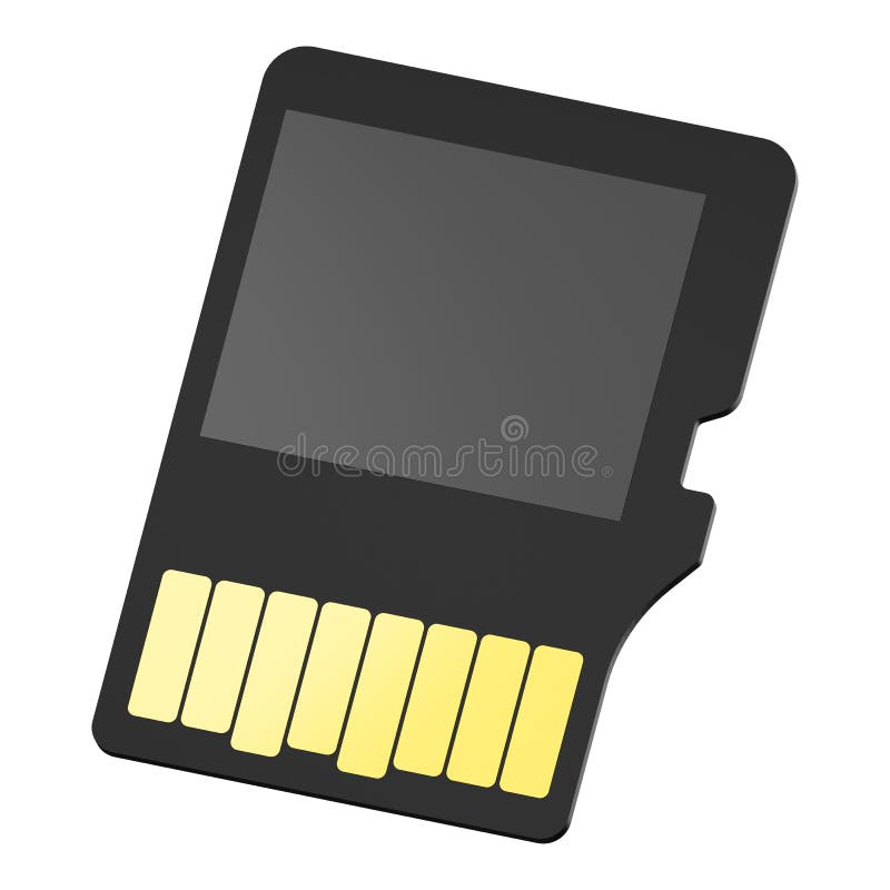Micro Sd Flash Drive. 3D Rendering, Isolate. a Beautiful Image of a ...