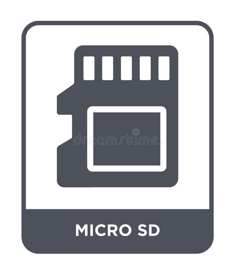 Micro Sd Icon in Trendy Design Style. Micro Sd Icon Isolated on White ...