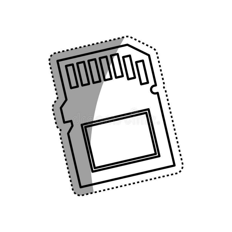 Micro SD memory card stock illustration. Illustration of device - 85127612