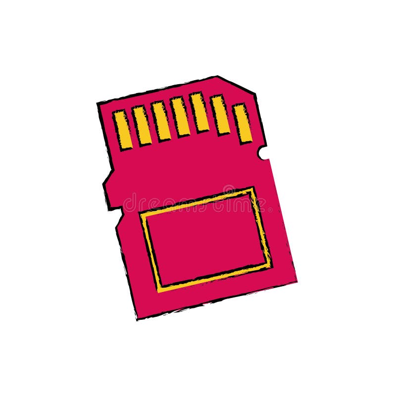 Micro SD memory card stock illustration. Illustration of equipment ...