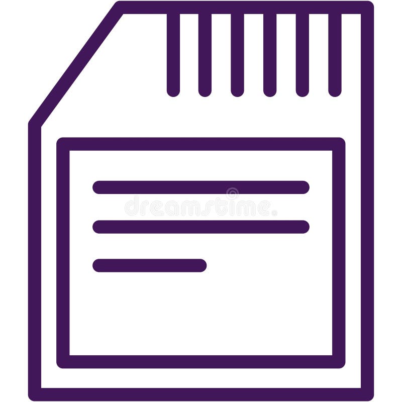 Micro Sd Memory Card Icon Vector Illustration Stock Vector ...